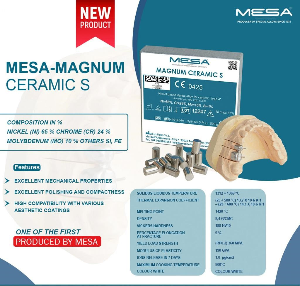 MESA MAGNUM CERAMIC S DENTAL ALLOY — DentalExpress