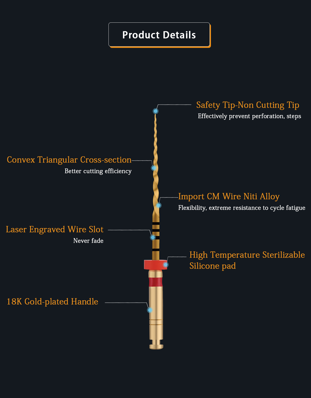 APL STAR-FLEX Gold Rotary Files 21mm — DentalExpress